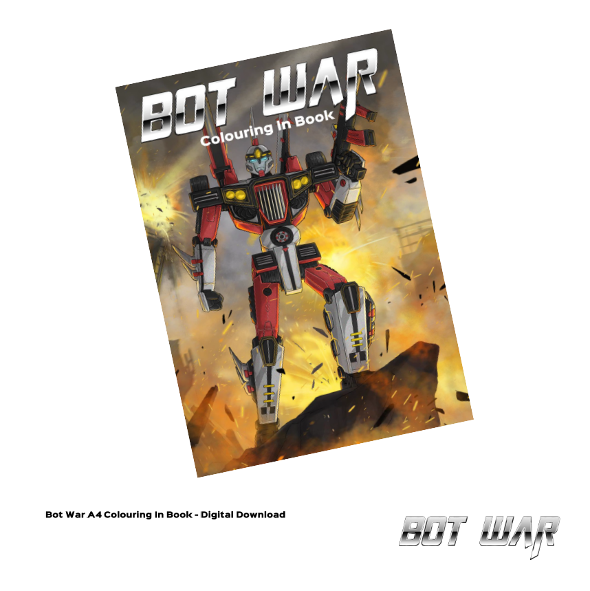 BotWar Colouring Book A4 - Digital Printable Download Only - Traders Galaxy