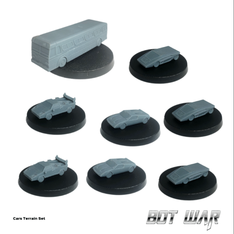 Bot War Terrain Cars Set - Traders Galaxy